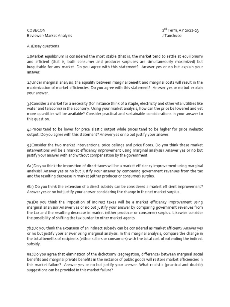 Cobecon - Market Reviewer.2.2022 23 | PDF | Economic Surplus | Subsidy