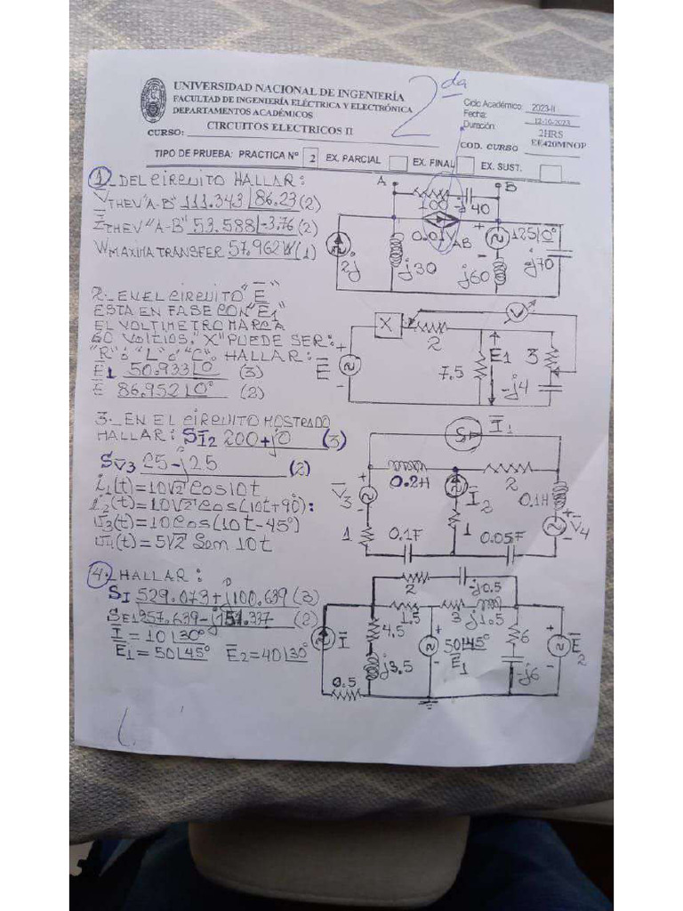 PC2 Circuitos II | PDF