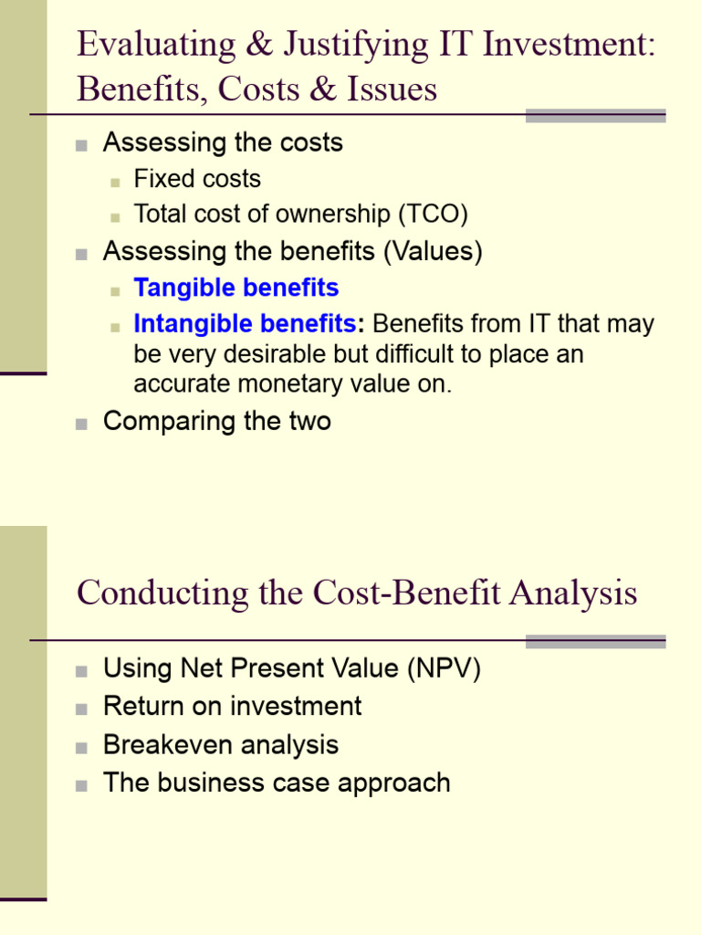 6.1.2 Cost Benefit Analysis | PDF