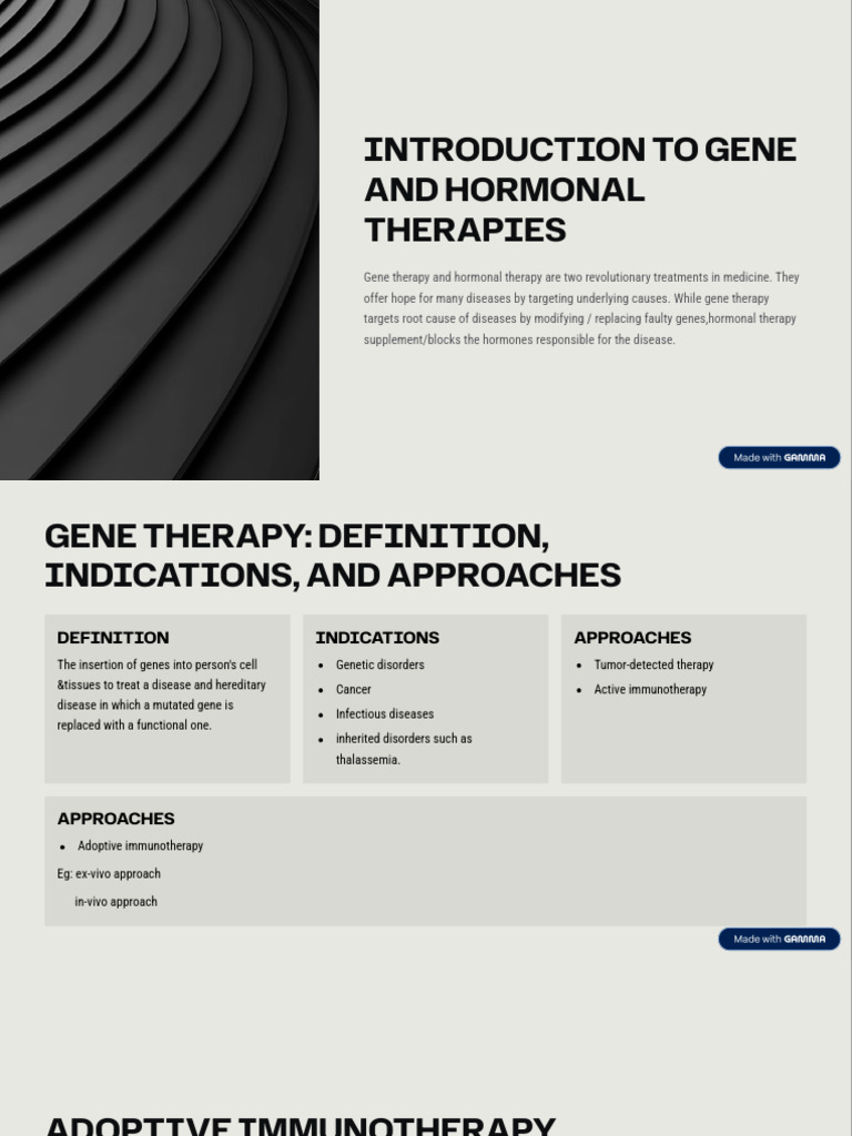 Introduction To Gene and Hormonal Therapies (3) 20250514110751 | PDF ...