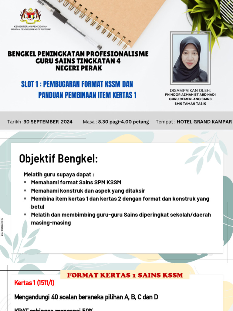 Pembugaran Format Guru Sains t4 JPN Perak | PDF