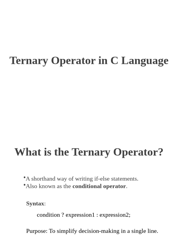 Switch and Ternary Operator | PDF | Computer Engineering | Software Development