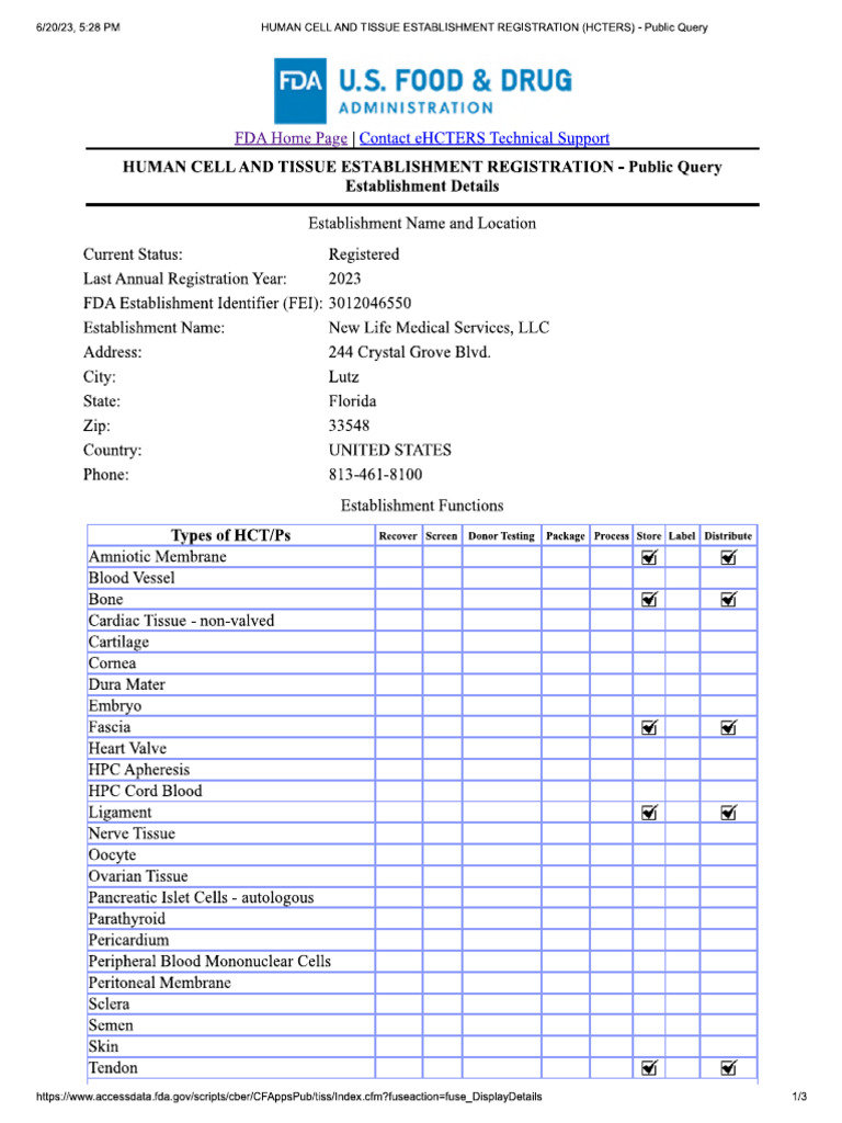 FDA 2023 New Life Medical Registered 230620 175450 | PDF