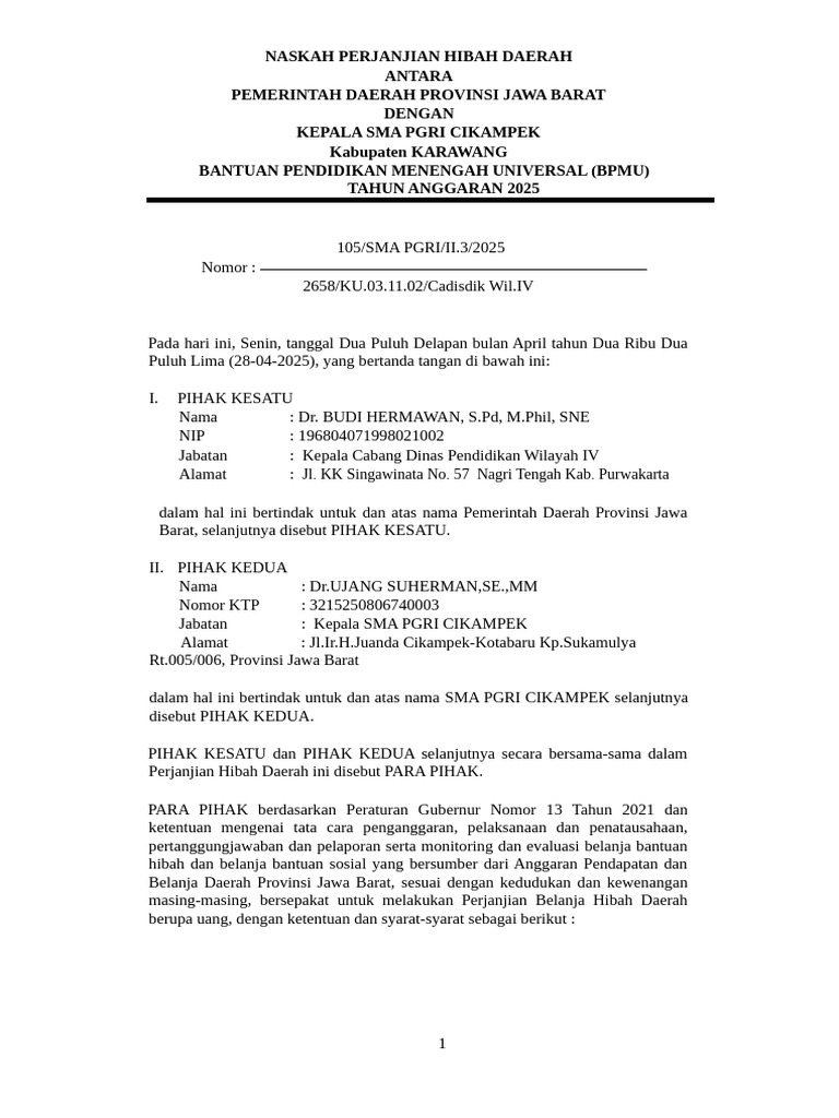 Bpmu 2025 - Format NPHD | PDF