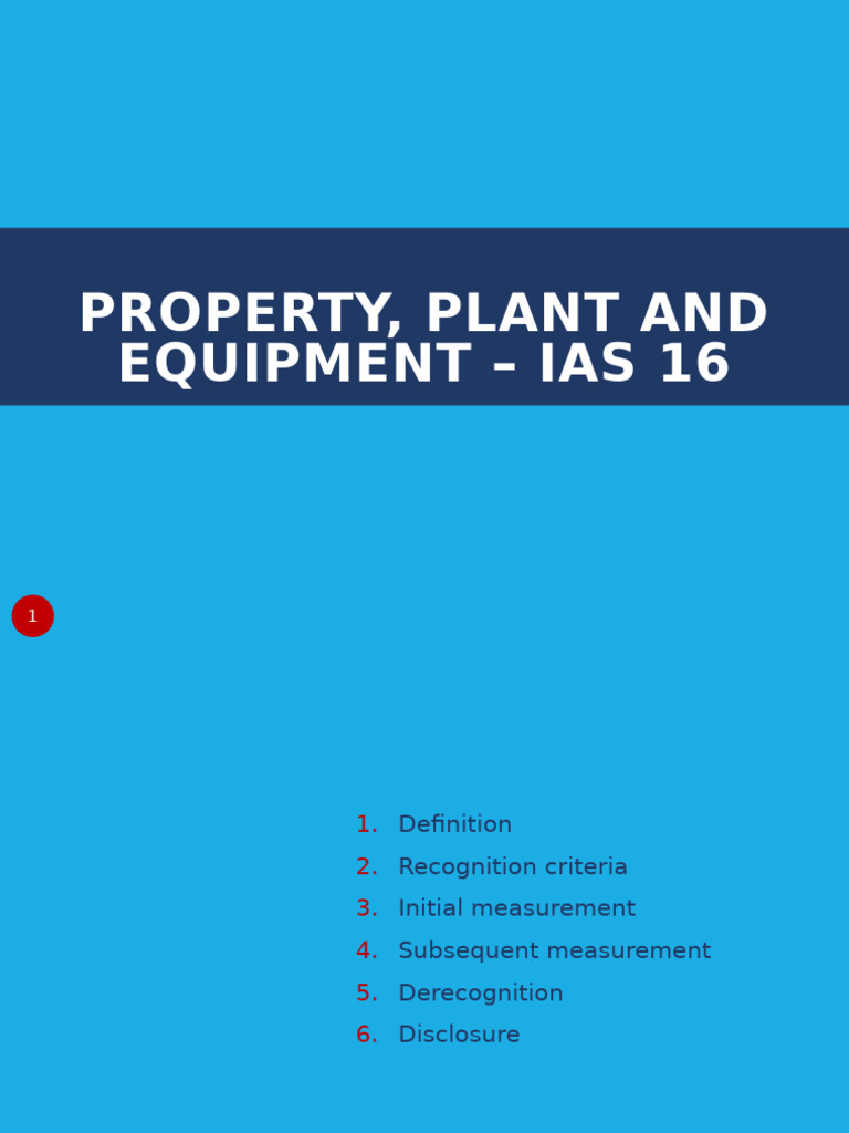 IAS 16: Property, Plant, and Equipment Guide | PDF | Depreciation ...