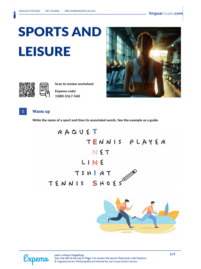 Sports and Leisure British English Teacher A2 B1 | PDF | Linguistics