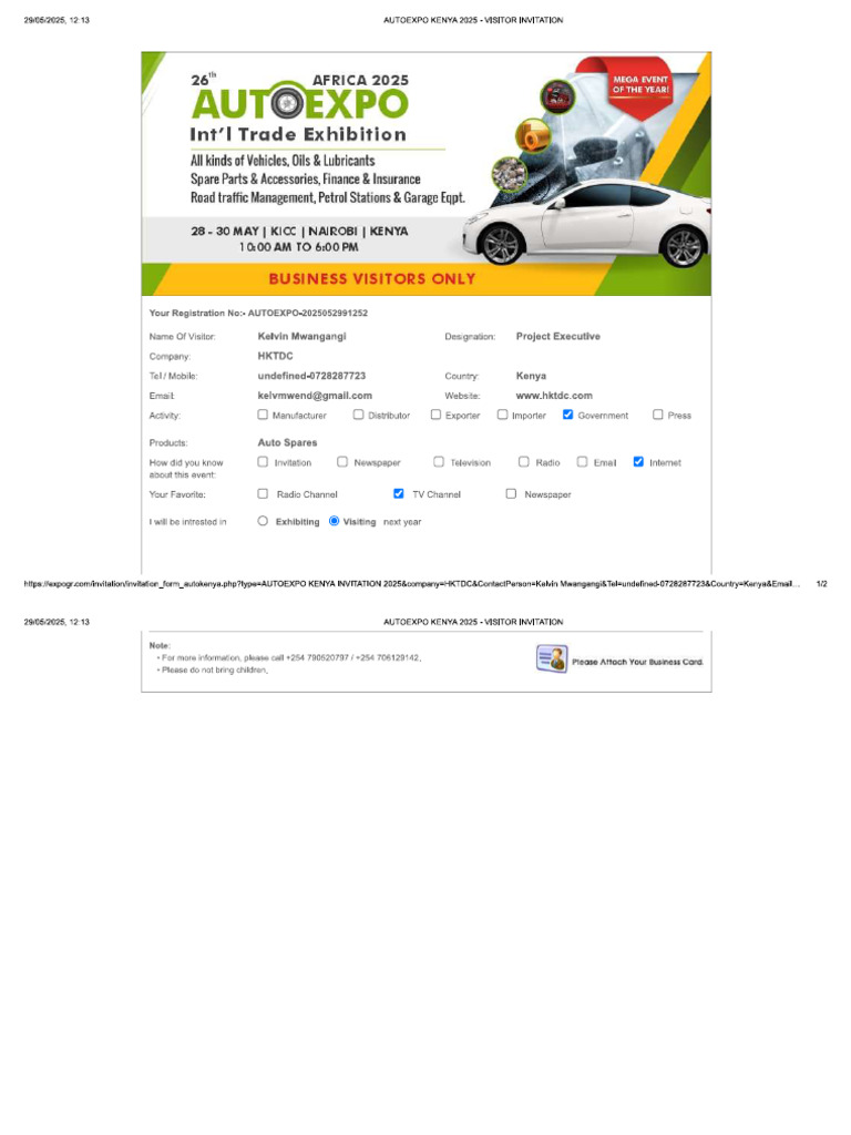 Auto Expo Kenya | PDF