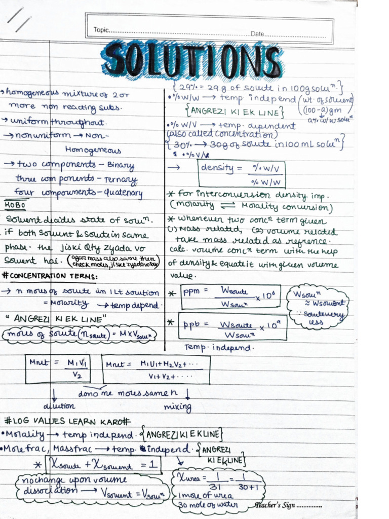 Solutions Short Notes 23-May-2025 15-36-27 | PDF