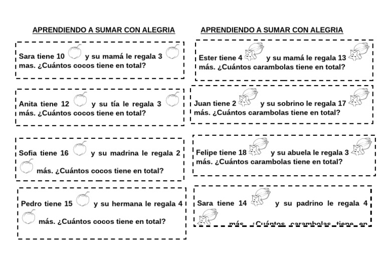 Aprendiendo A Sumar Con Alegria | PDF