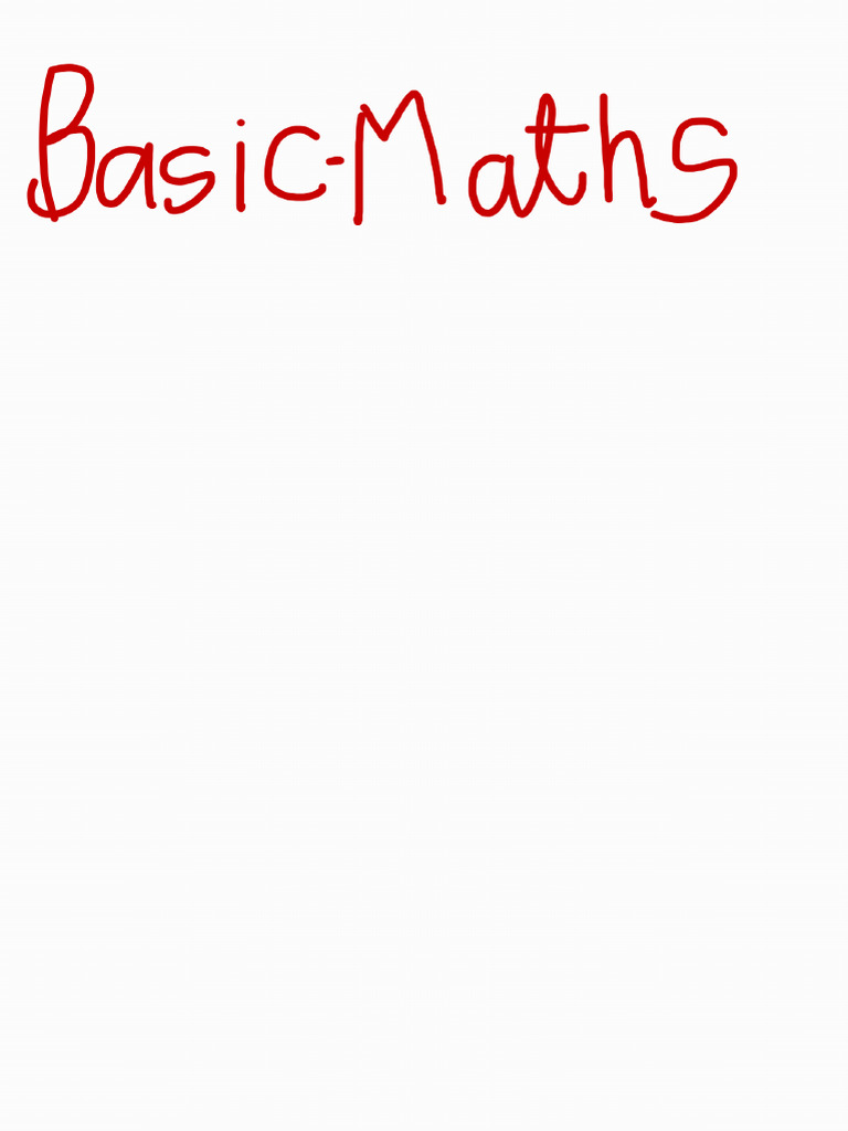 Basic Maths Short Notes | PDF