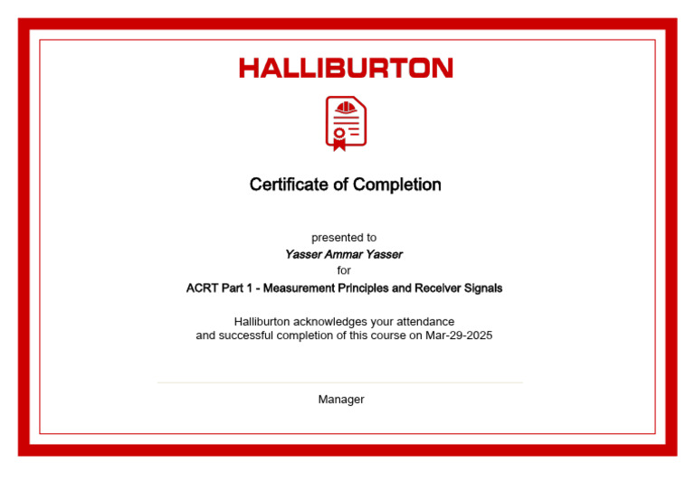 ACRT 1 Certificate | PDF