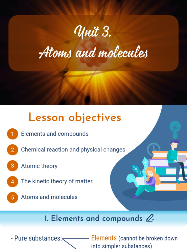 Unit 1.3 Atoms and Molecules (Notes) | PDF | Chemical Substances ...