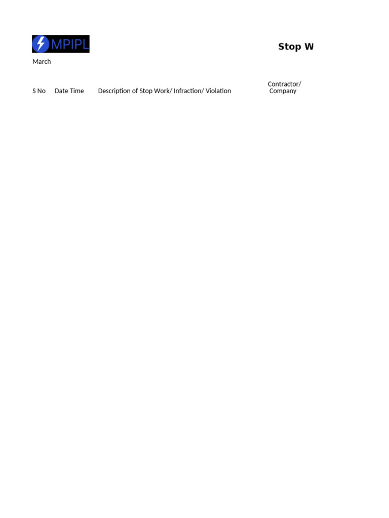 Stop Work Policy | PDF