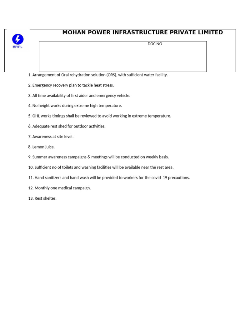 Summer Mitigation Strategies for Workers | PDF