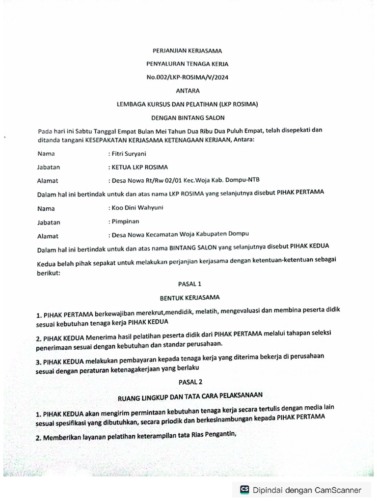LKP Rosima Dengan Bintang Salon | PDF