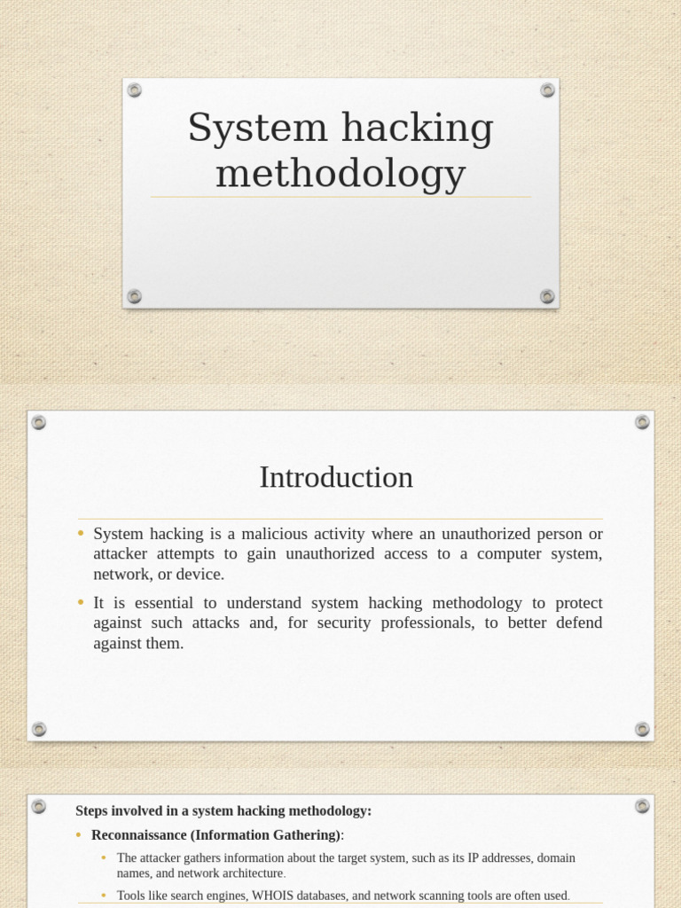 System Hacking Methodology | PDF | Exploit (Computer Security) | Malware