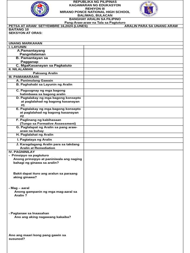 DLL Filipino Portrait | PDF
