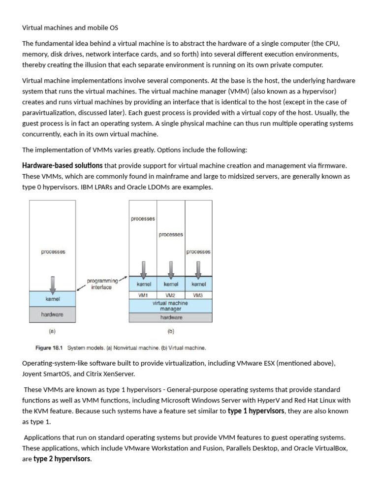 Virtual Machines and Mobile OS | PDF | Virtualization | Virtual Machine
