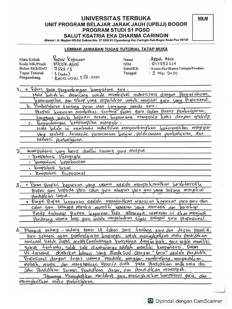 TTM 1 Profesi Keguruan | PDF