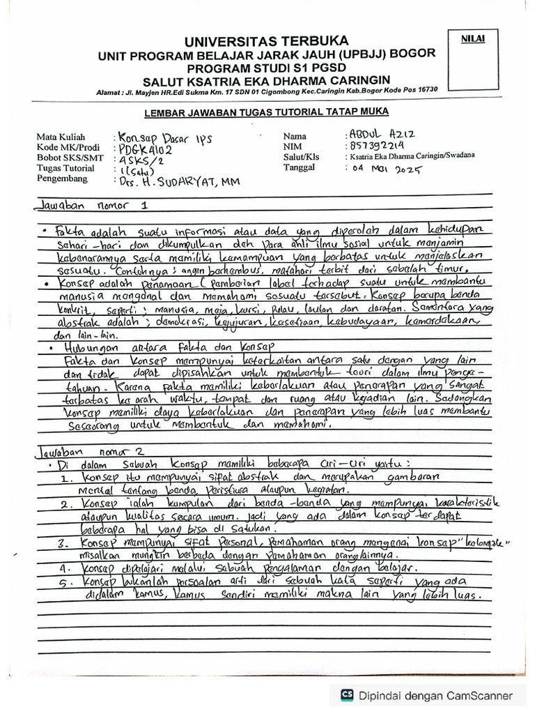 TTM 1 Konsep Dasar Ips | PDF