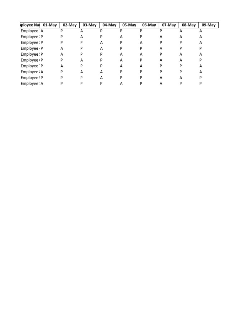 Employee Attendance and Payment Report | PDF | Labor | Labor Relations