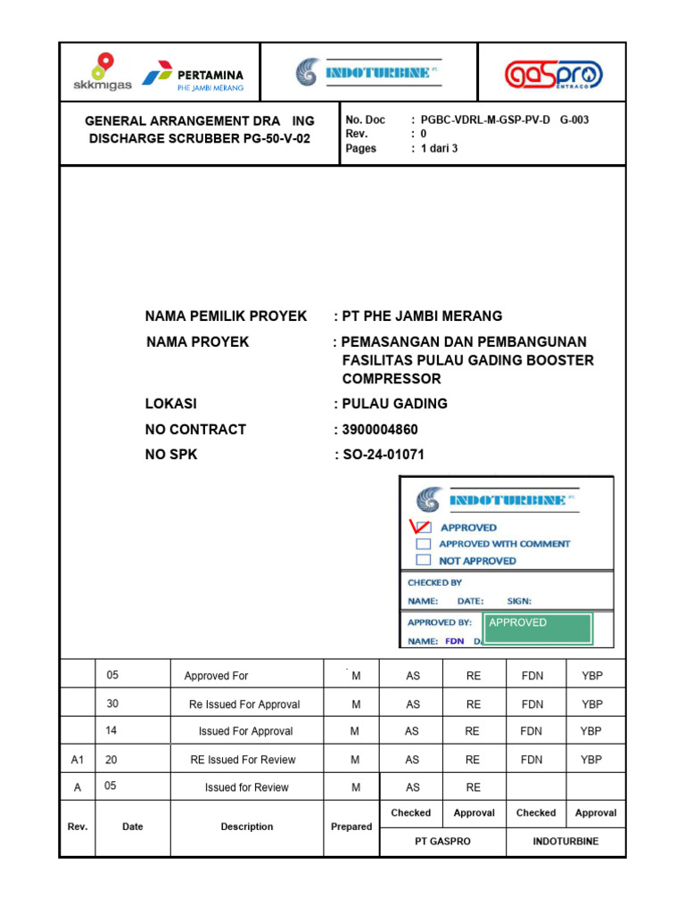 PGBC-VDRL-M-GSP-PV-DWG-003 0 GA Drawing For Discharge Scrubber PG-50-V ...