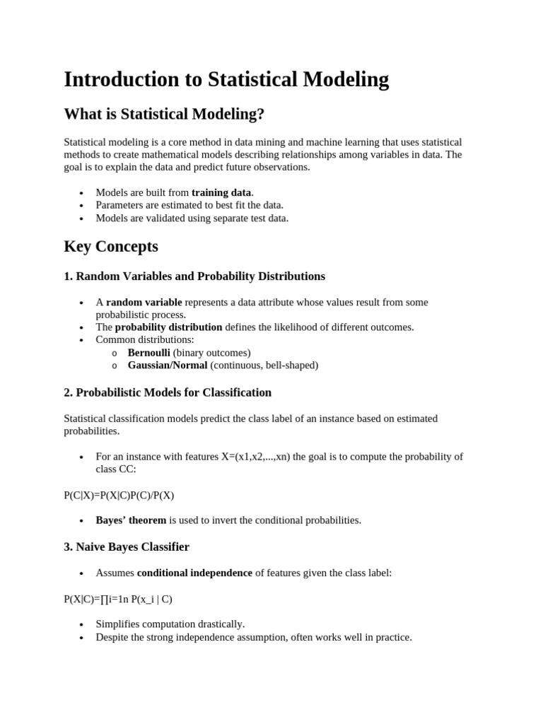 Introduction To Statistical Modeling in Big Data | PDF | Statistics ...