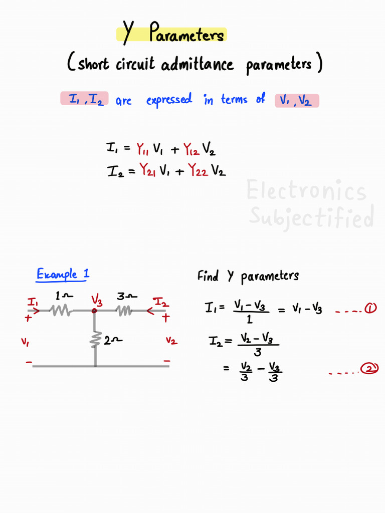 Y Parameters | PDF