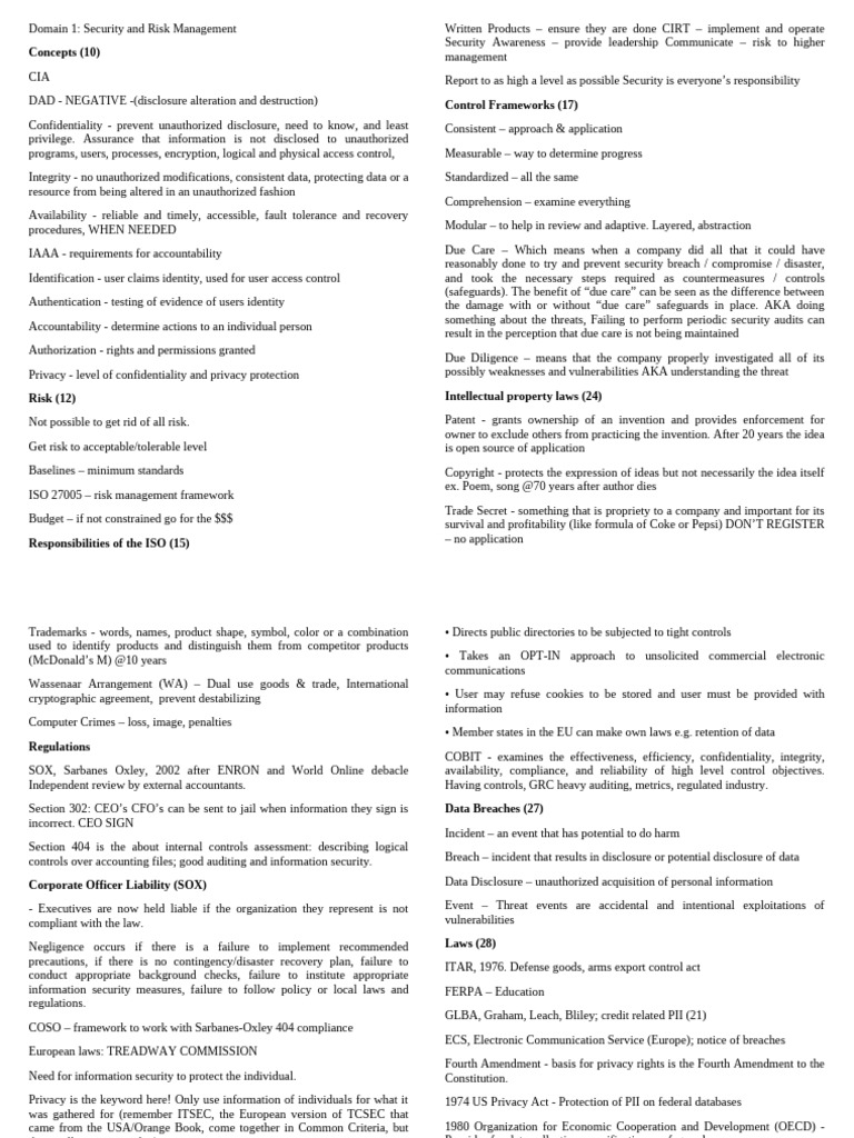 Concepts | PDF | Information Security | Computer Security
