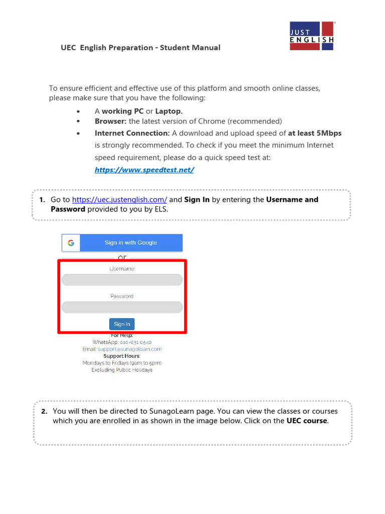 UEC English Preparation - Student Manual | PDF