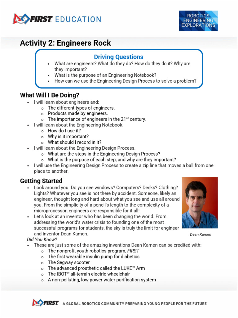 Activity 2 - Robotics Engineering Explorations | PDF