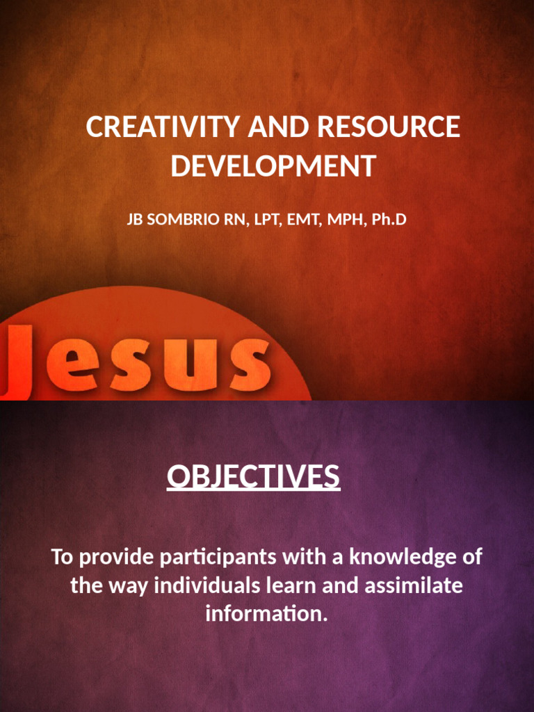 Creativity and Resource Development | PDF | Experience | Learning