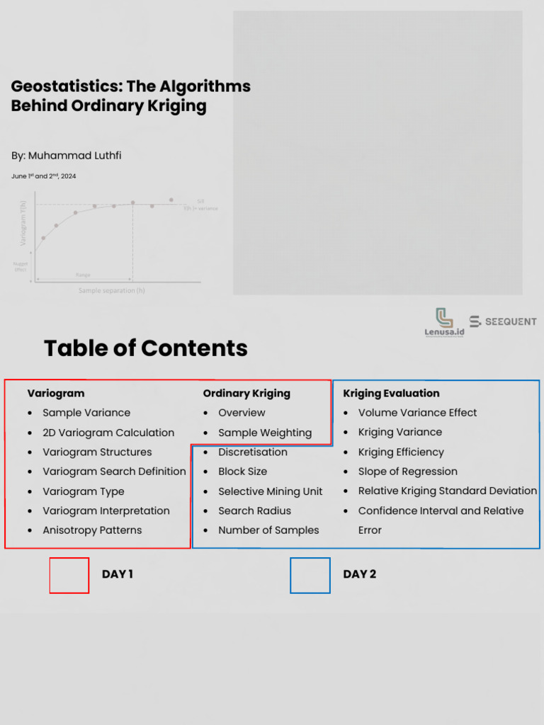 Geostatistic - Algorithms Behind The Ordinary Kriging - Jun24 | PDF | Standard Deviation | Variance
