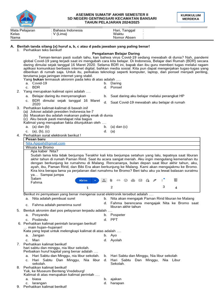 Naskah Soal SAS | PDF