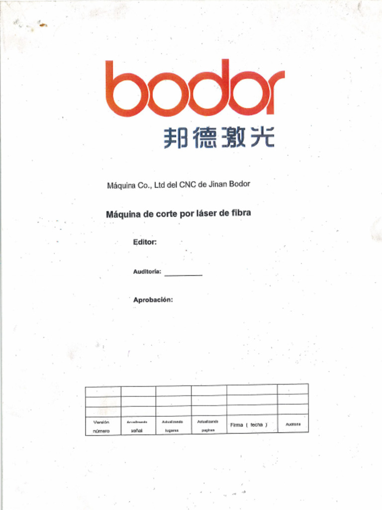 Manual de Instrucciones Bodor CNC 1500w | PDF