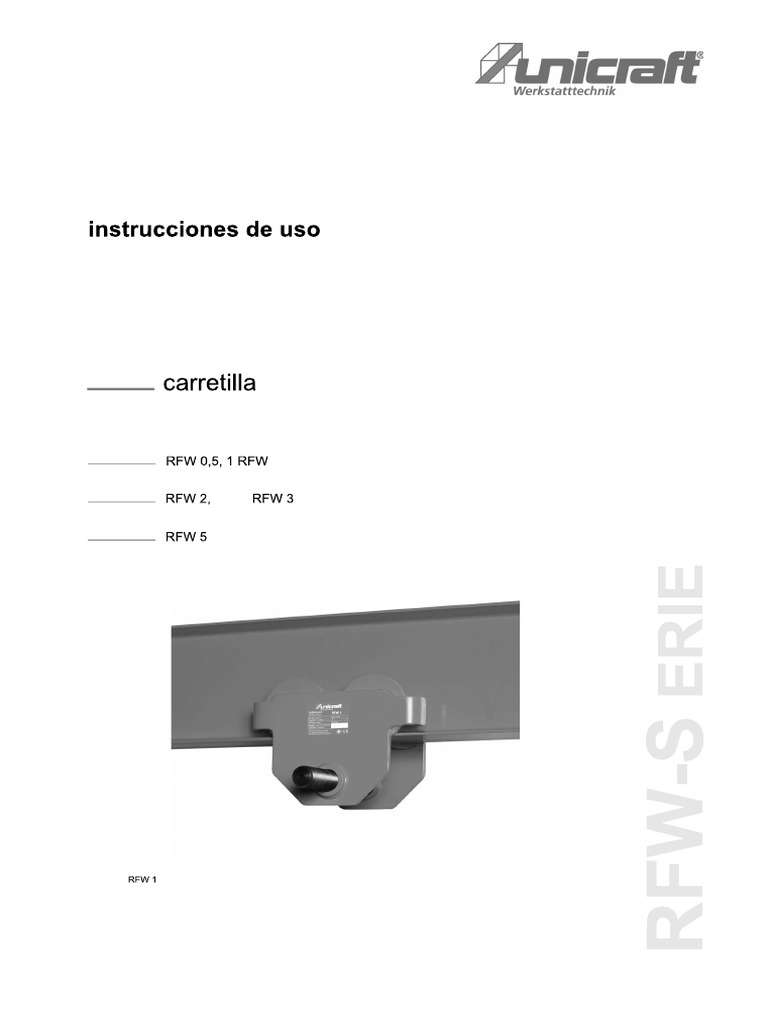 Manual Unicraft RFW 0,5 | PDF