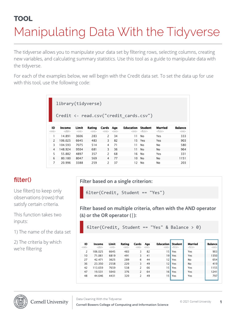 cs448 - Tool Manipulating Data | PDF | Data | Function (Mathematics)