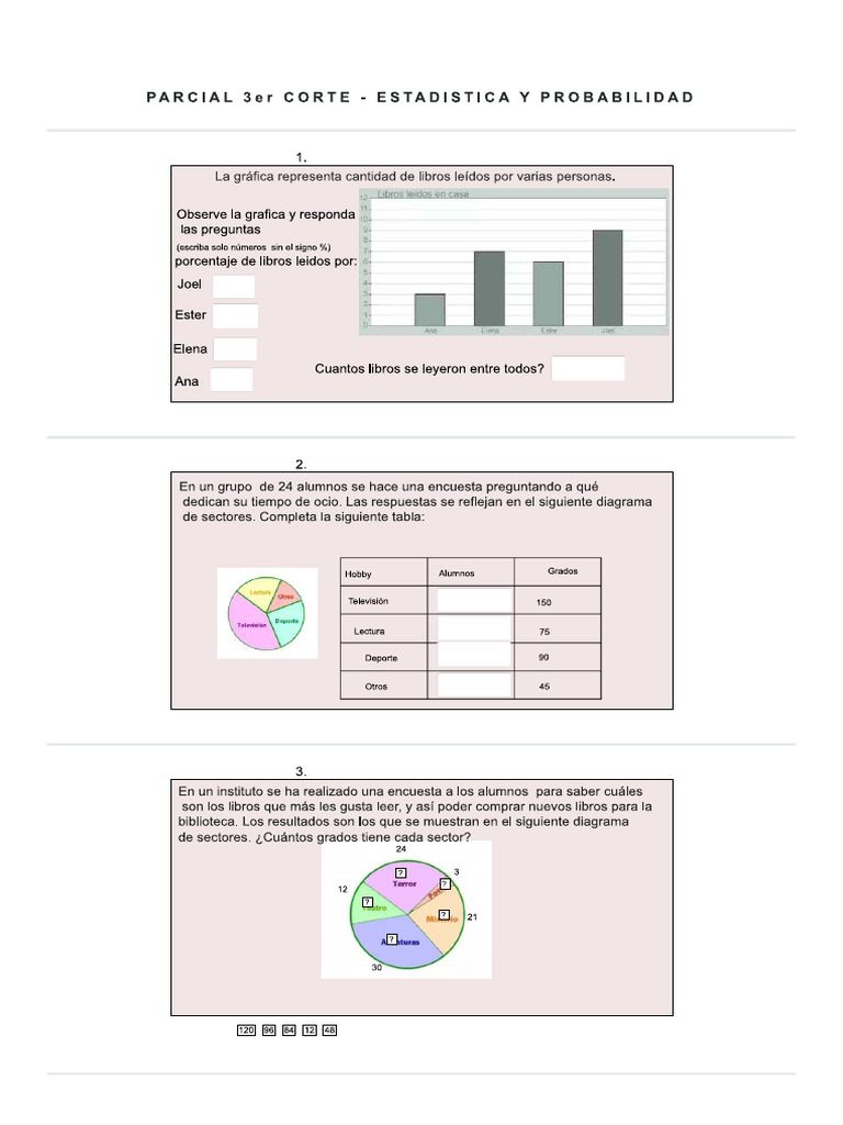 Parcial 3er Corte - Estadistica y Probabilidad | PDF