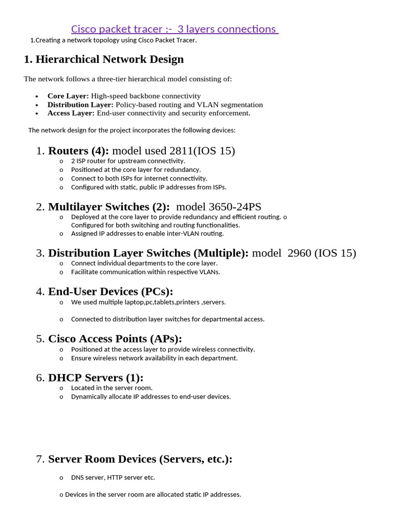 Three-Tier Network Design in Cisco | PDF | Computer Network | Network ...