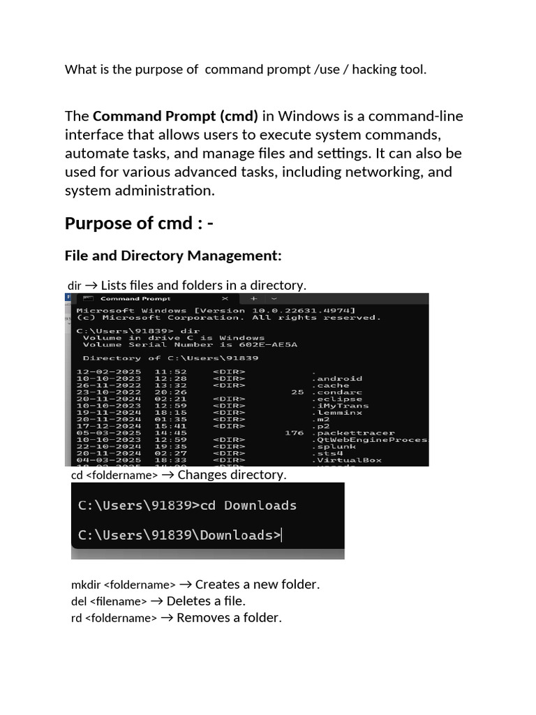 command prompt | PDF