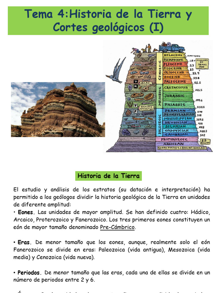 Historia Geologica y Fosiles Guia | PDF