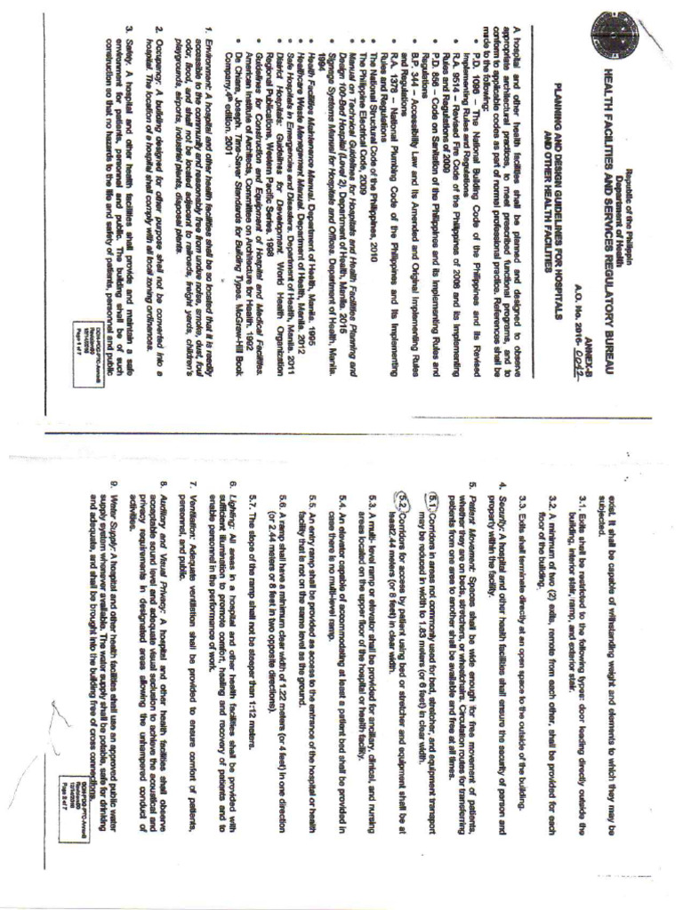 Planning and Design Guidelines For Hospitals (Doh) | PDF