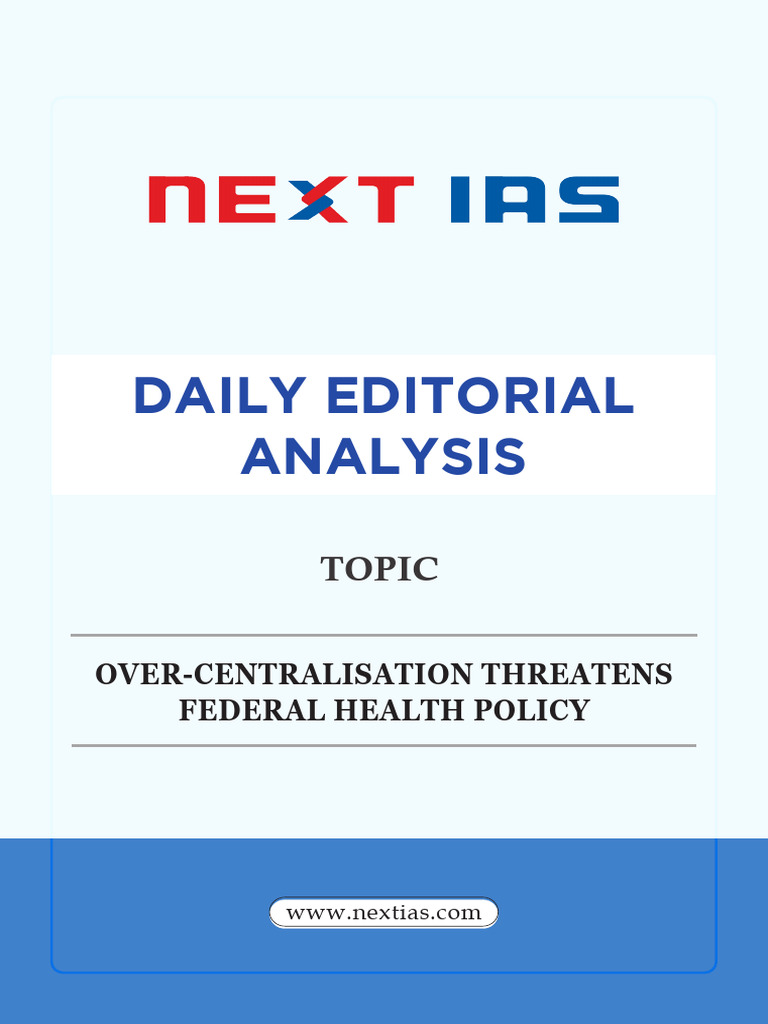 UPSC Editorial Analysis 6 March 2025 PDF | PDF | Governance | Health Policy