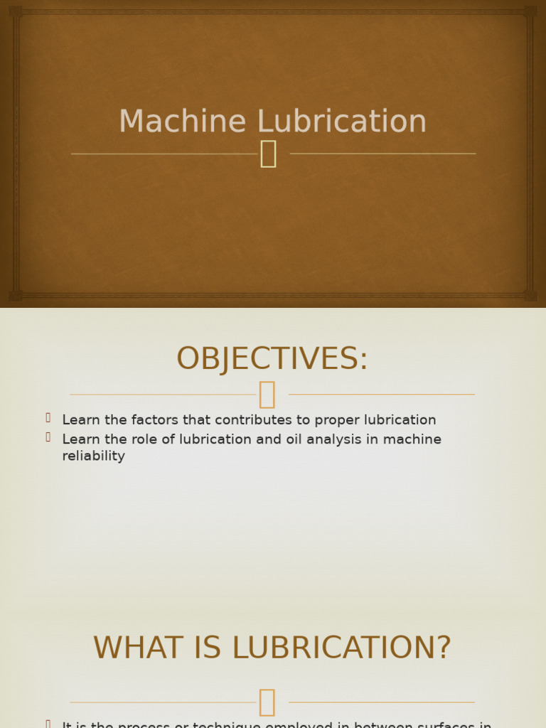 Machine Lubrication Colt | PDF | Lubricant | Bearing (Mechanical)