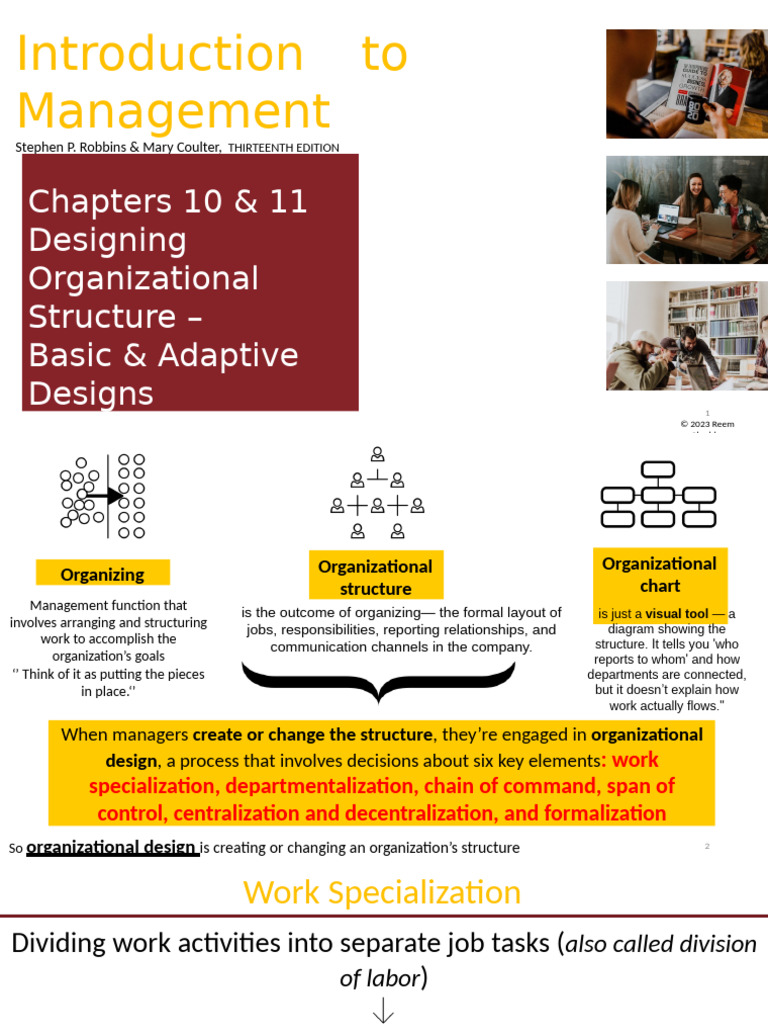 Chapter 10 11. Designing Organizational Structure - Basic and Adaptive Designs | PDF | Startup ...