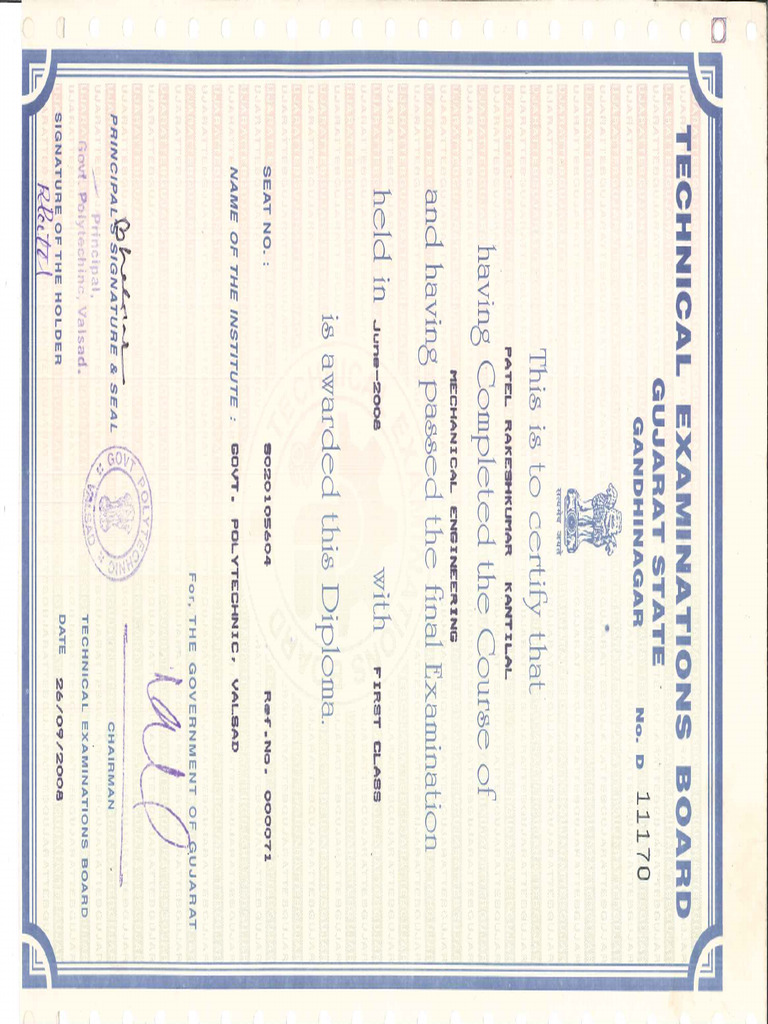Original Certificate - 1 | PDF