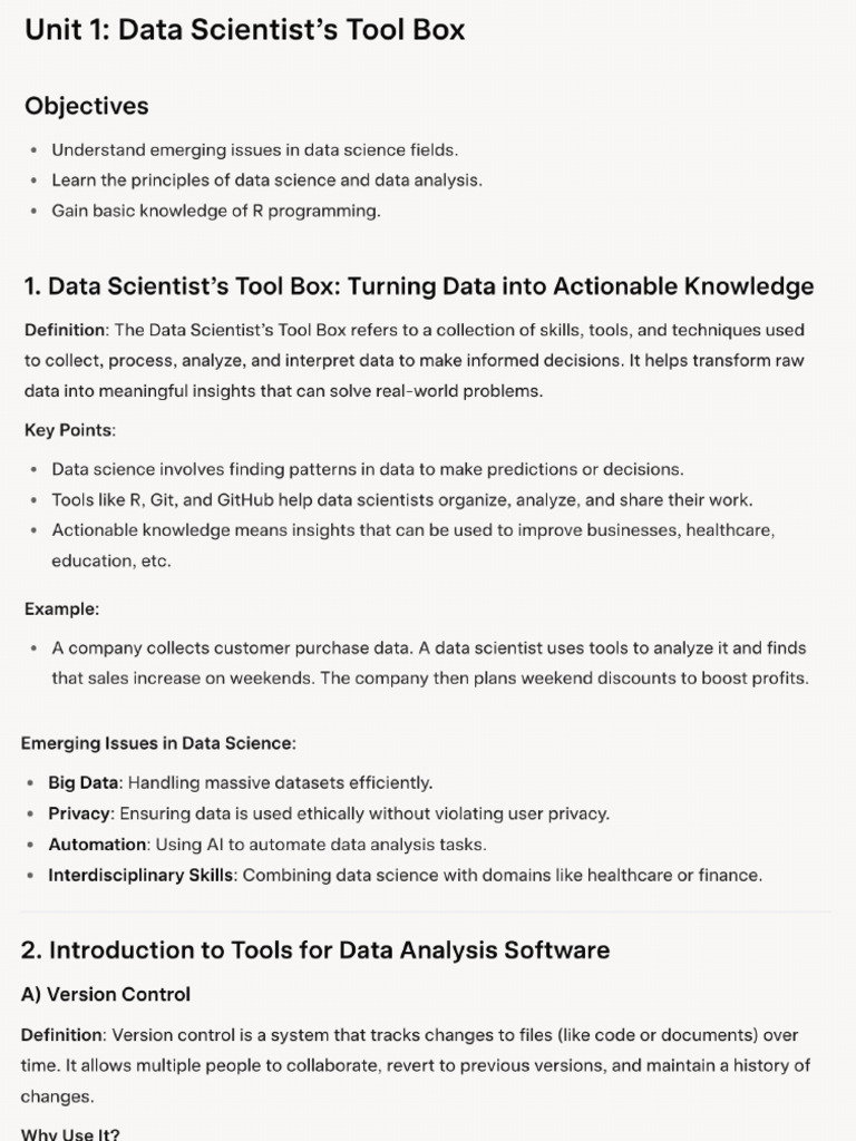 DataScience - Unit 1 | PDF