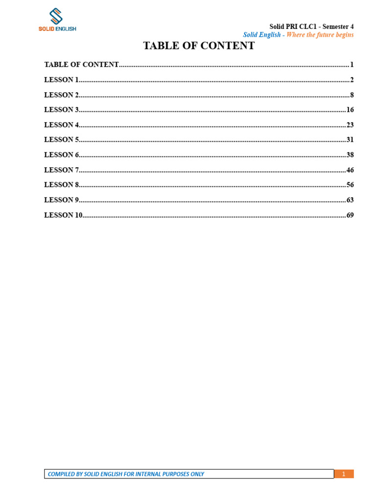 Pri CLC 1 - Sem 4 - Student Book - Grammar Only | PDF | English ...