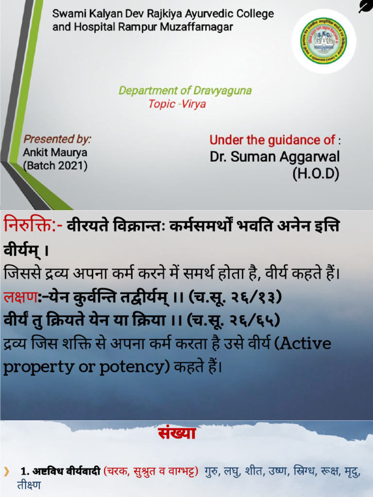 Virya ppt | PDF