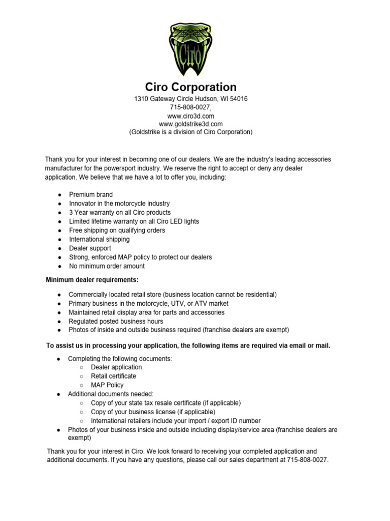 Ciro Dealer App | PDF | List Price | Limited Liability Company